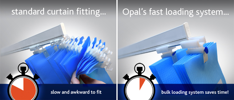 Hospital cutain tracks | Hospital disposable curtains | Opal ...